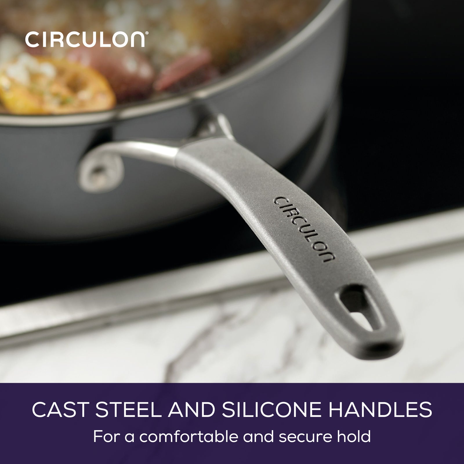 ScratchDefense Non-Stick Induction Sauté Pan & Lid - 4.7L | Circulon UK · Circulon