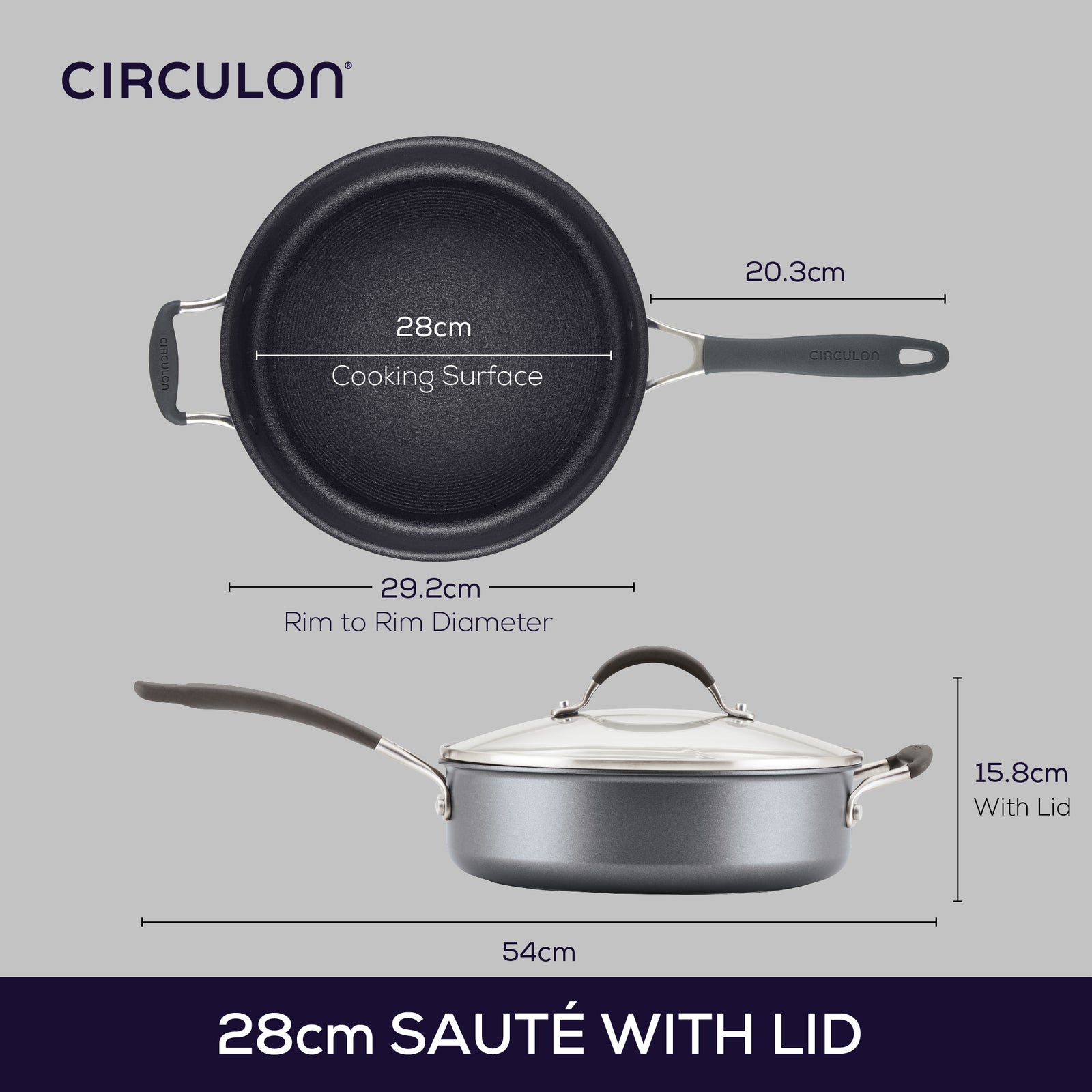 ScratchDefense Non-Stick Induction Sauté Pan & Lid - 4.7L | Circulon UK ...