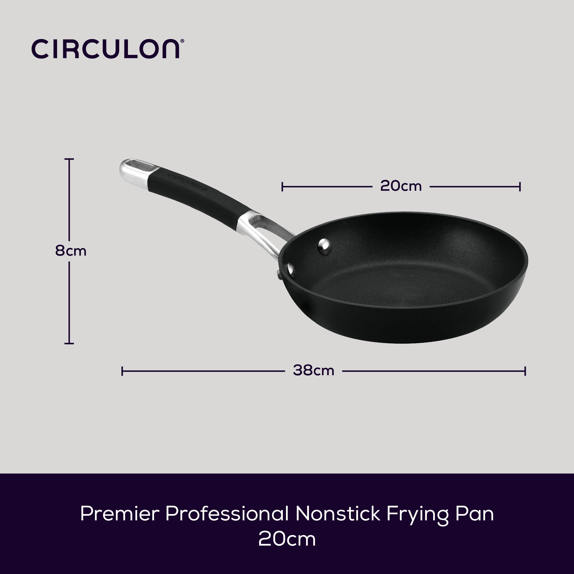Premier Professional Non Stick Small Skillet 20cm